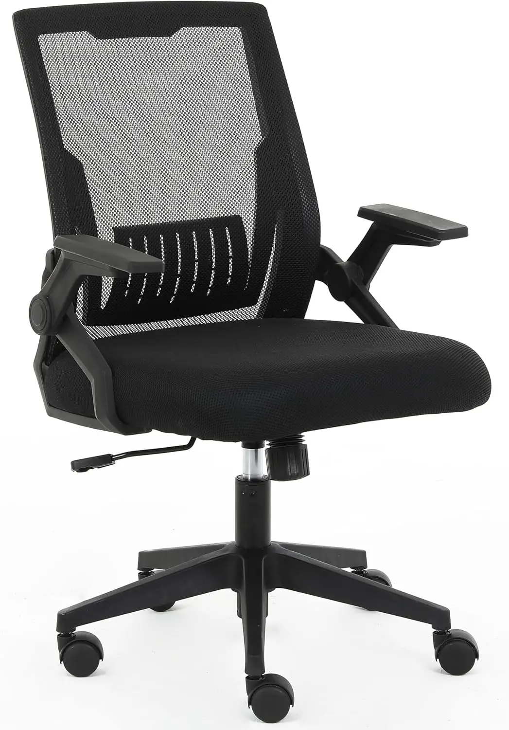 Requena Ergonomic Desk Chair, Mesh Chair with Flip-up Armrest & Lumbar ...