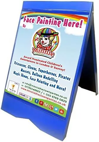 A2 PVC A-Board Pavement Sign, Blue